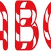 Candy Cane Font Svg , Candy Cane Alphabet , Christmas Font Svg, Candy ...