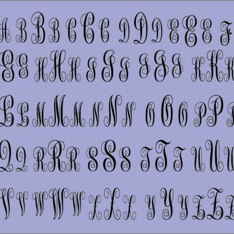 Vine Font Svg - Etsy