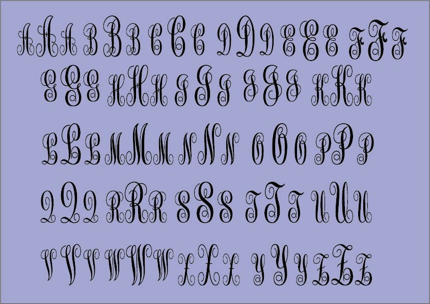 Interlocking Monogram Alphabet