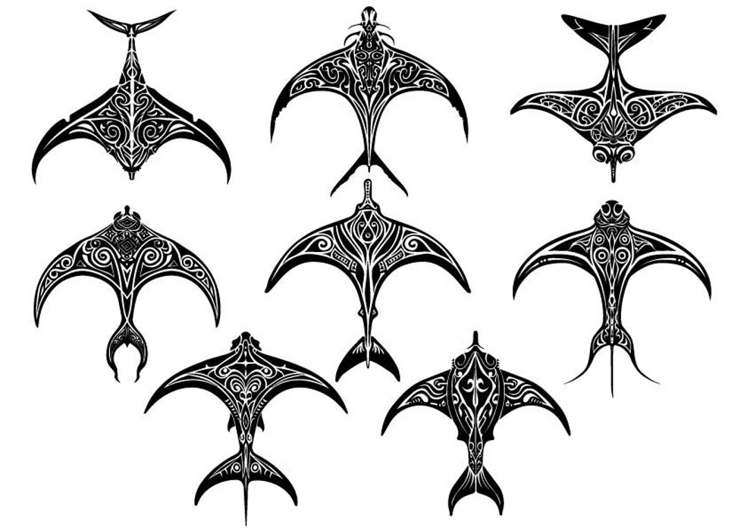 Stingray Svg, Stingray Clipart, Ocean Animals Svg, Stingray Cut Files ...