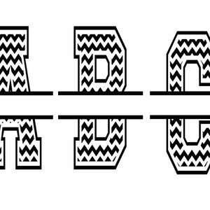 CHEVRON FONT SVG , Chevron Font Split Svg , Monogram Chevron Svg ...