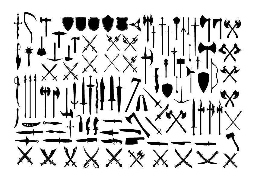 WAFFEN SVG, Waffen Bundle SVG, Schwerter SVG, Waffen Cricut, Waffen ...