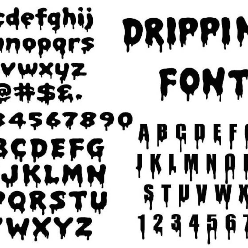 Dripping Letters - Etsy