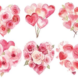 Watercolor Valentines Day, Pink Roses Png, Rose Bouquet Clipart ...
