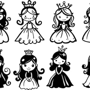 Princess Bundle Svg, Princess Clipart, Princess Cut Files for Cricut ...