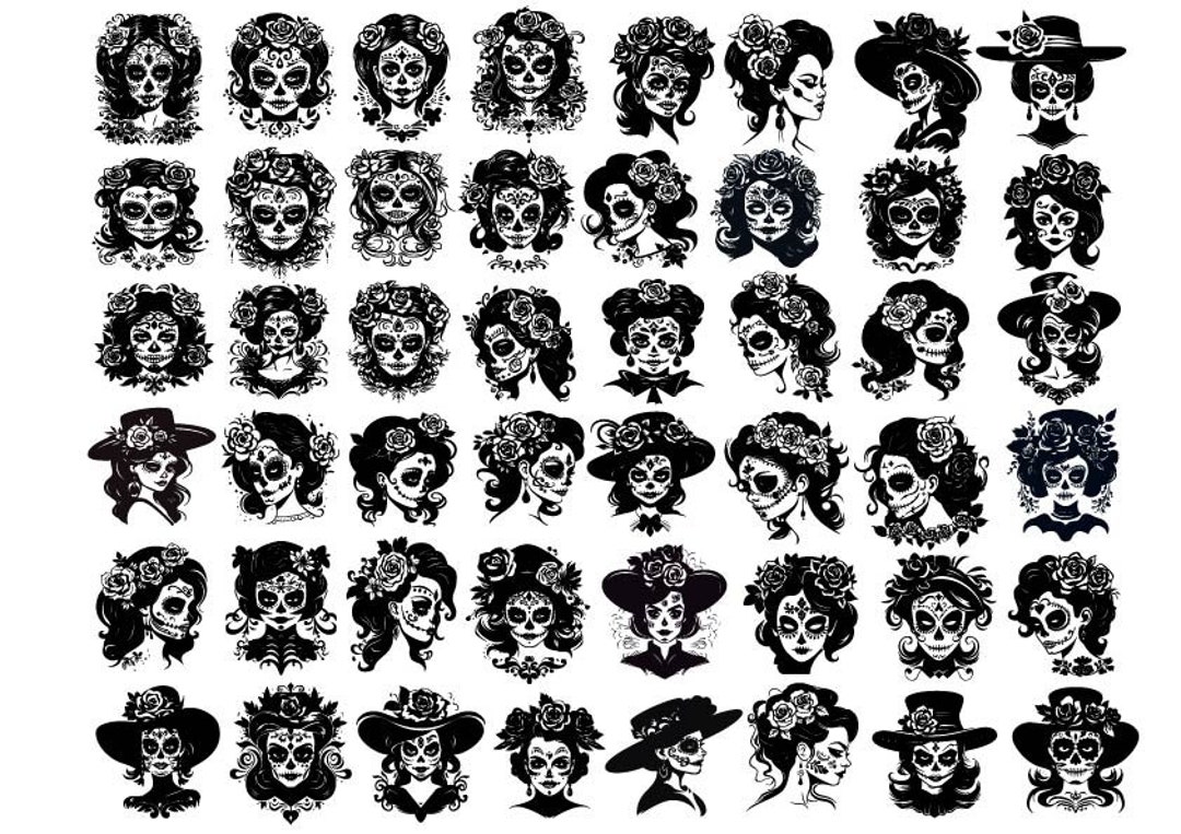 Dia De Los Muertos Svg, Day of the Dead Svg, La Catrina Svg, Lady Dead ...