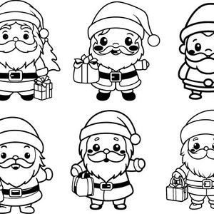 Cute Santa Claus Clipart, Santa SVG, Christmas Svg, Cartoon Santa Claus ...