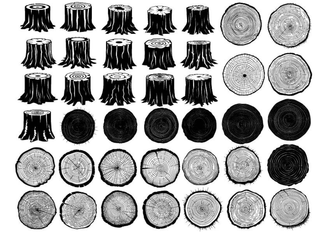 Tree Stump Svg, Tree Stump Clipart, Tree Stump Silhouette, Tree Stump ...