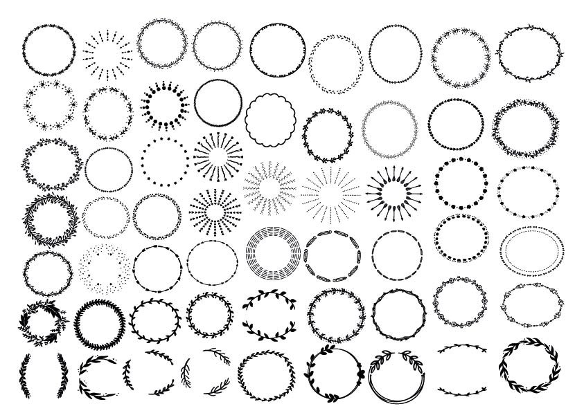 Krans svg bundel, cirkel svg bundel, svg cirkelframe, monogram ...