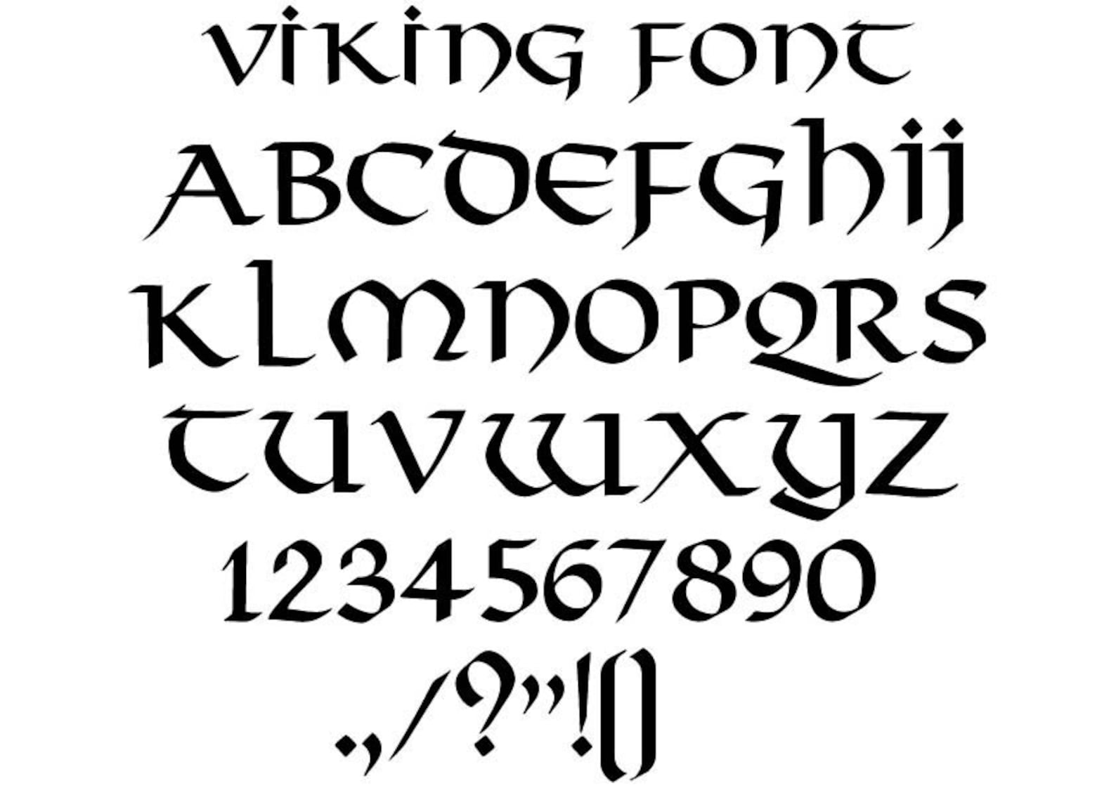 VIKING FONT SVG, Viking Font Clipart, Viking Font Cricut, Nordic ...