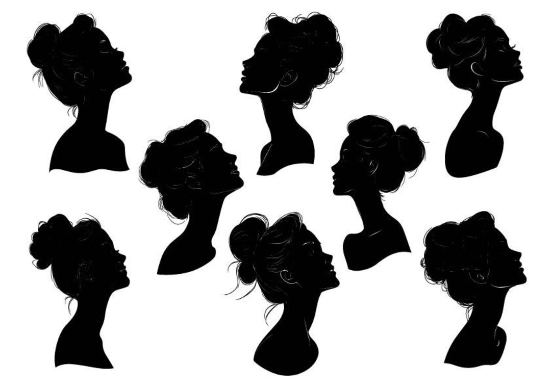 Woman SVG, Face Svg, Female Face Svg, Woman Clipart, Woman Cut Files ...