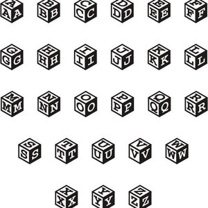 Cube Monogram Svg Font , 5 Cube Font Bundle Svg , Cube Font Cricut ...