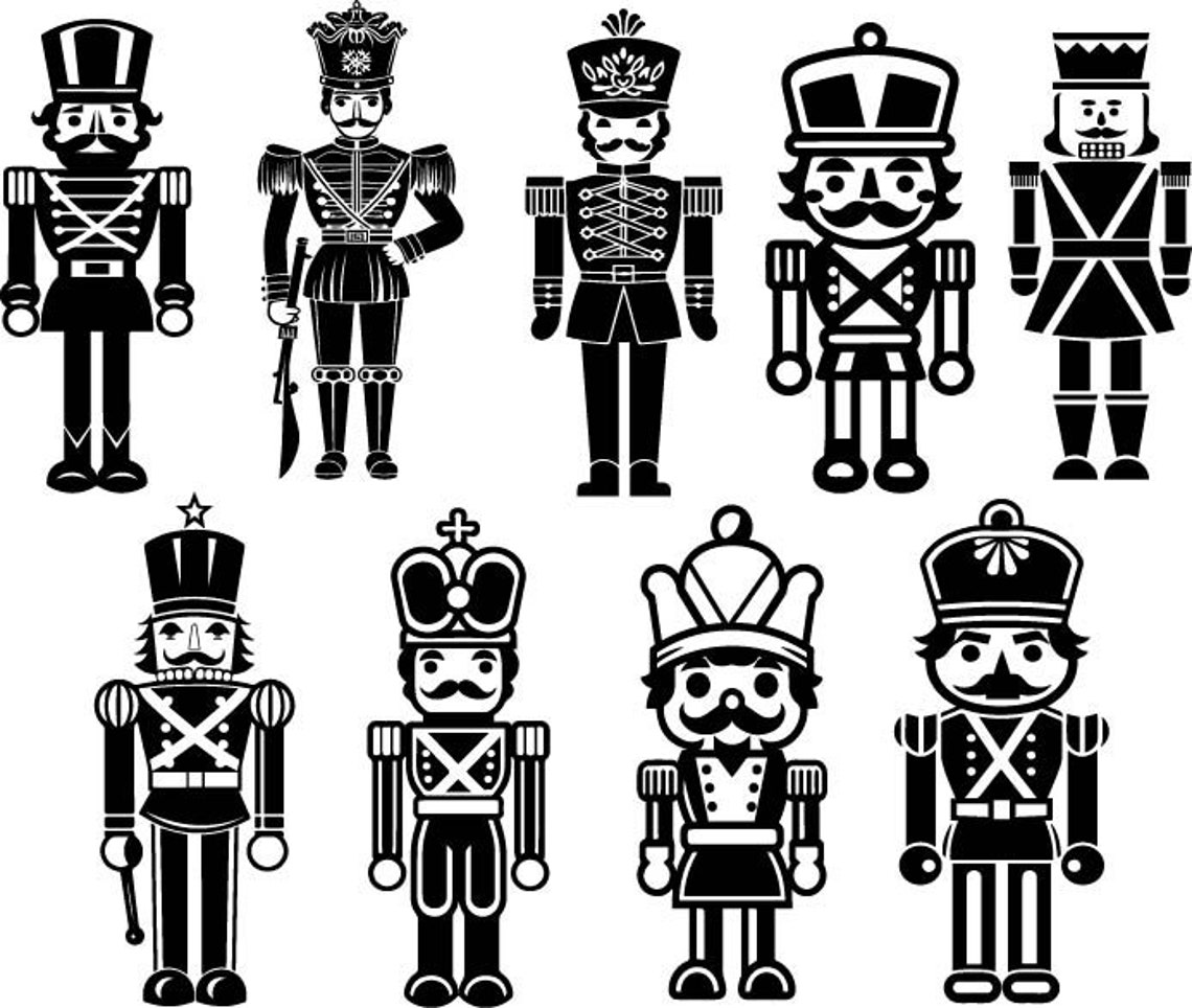 NUTCRACKER SVG, Nutcracker Bundle Svg, Christmas Nutcrackers Silhouette ...