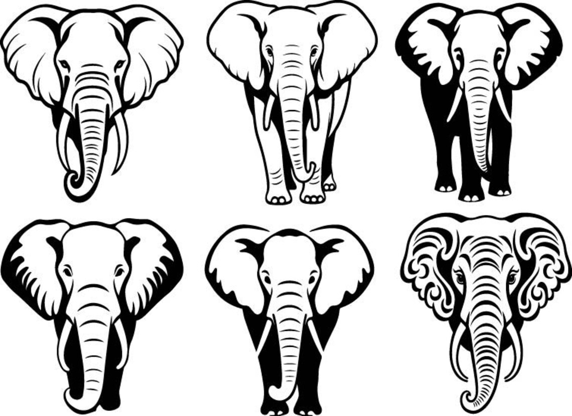 Elephant Svg Bundle, Elephant Svg, Elephant Clipart, Elephant Files for ...
