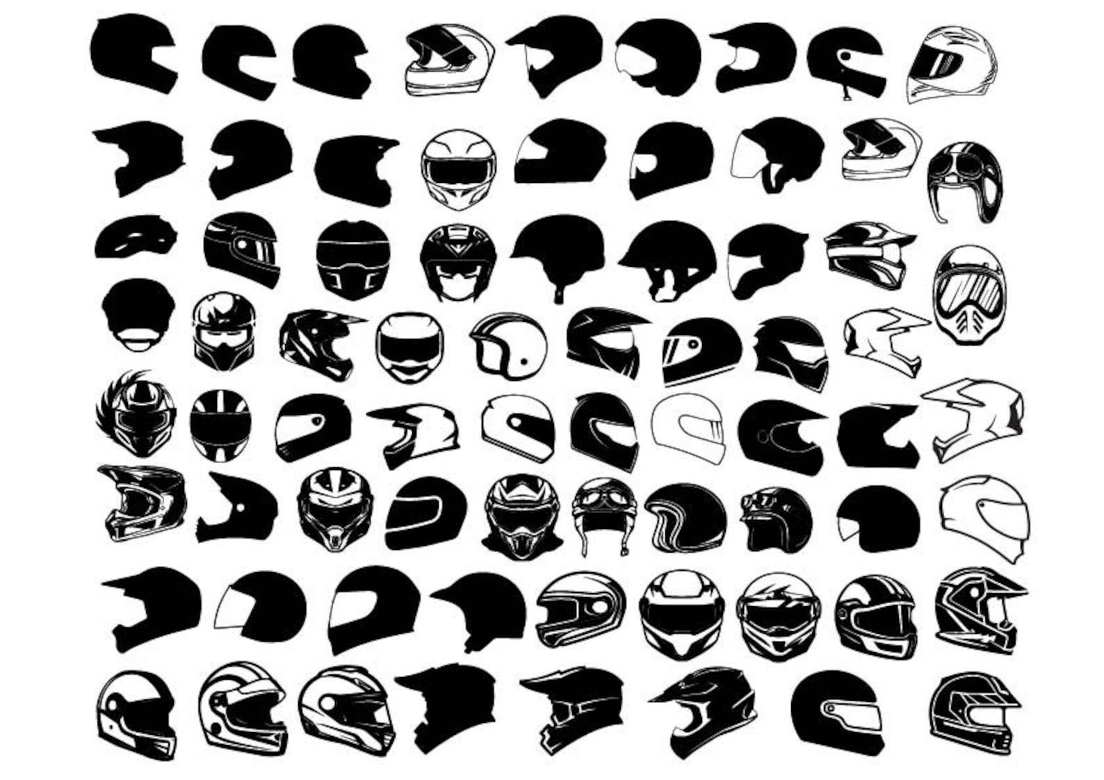 Bike Helmet Bundle Svg, Bike Helmet Svg, Motocross Helmet Svg ...