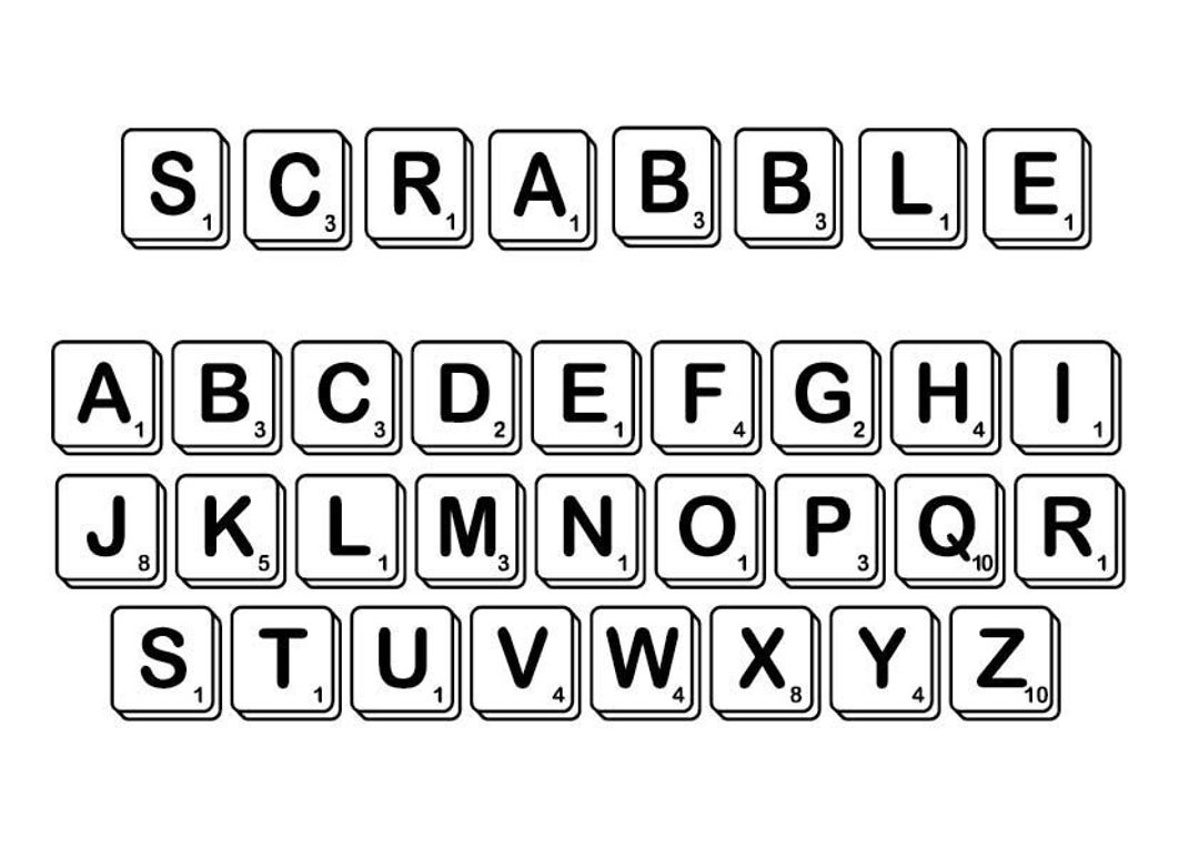 SCRABBLE SVG, Scrabble Font Svg, Scrabble Tiles Svg , Scrabble Clipart ...