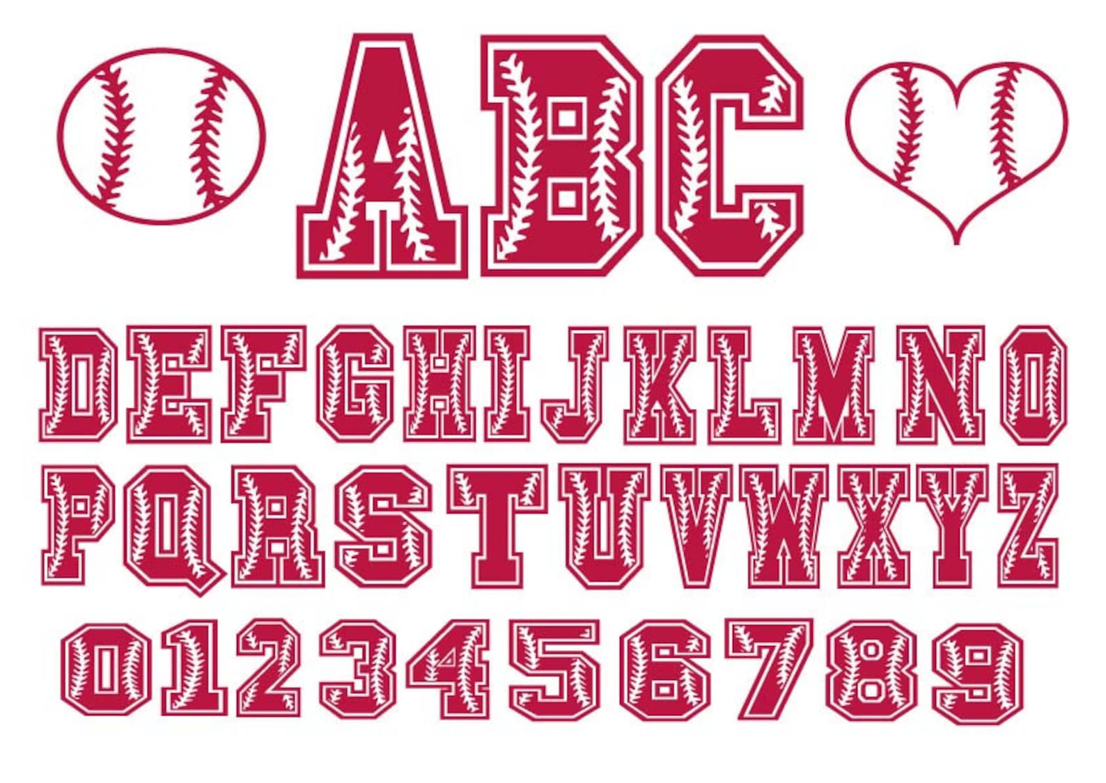BASEBALL FONT SVG , Baseball Stitches Font , Baseball Svg , Baseball ...