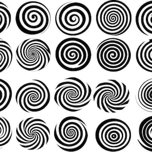 Spiral SVG Bundle, Hypnotic Spiral Svg, Spiral Clipart, Swirl Svg ...