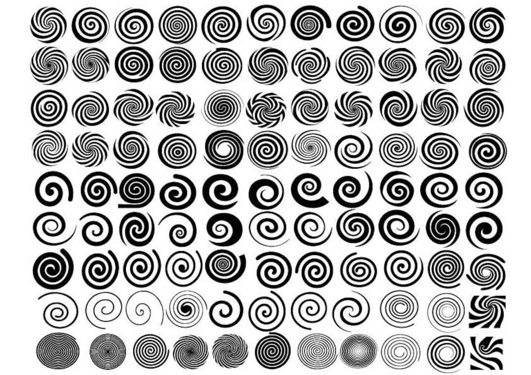 Spiral SVG Bundle, Hypnotic Spiral Svg, Spiral Clipart, Swirl Svg ...