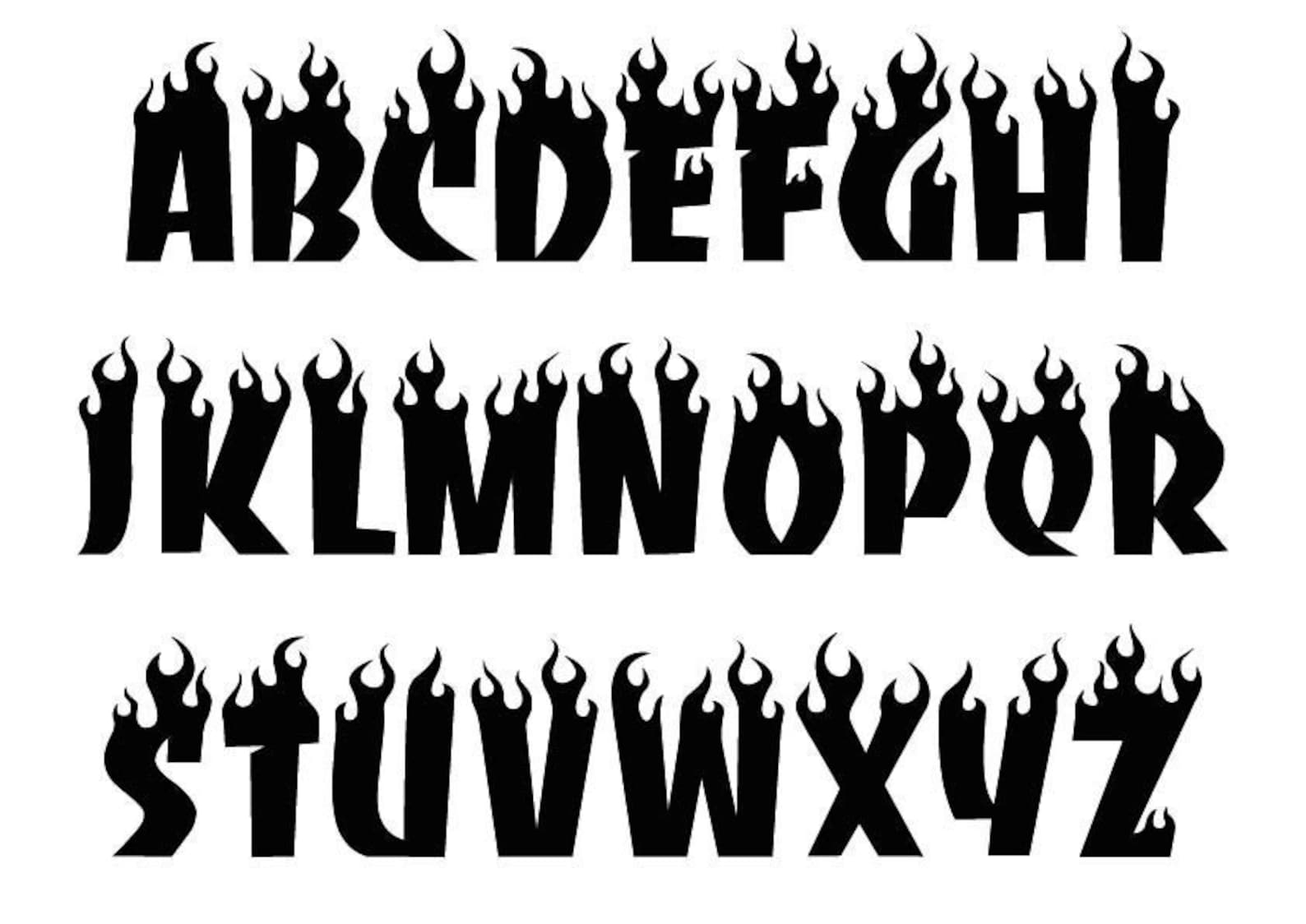 FIRE FONT SVG, Fire Font Alphabet , Flame Font Svg, Flame Font for ...