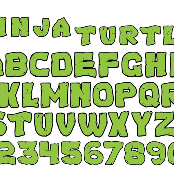 Ninja Turtle Font for Cricut - Etsy
