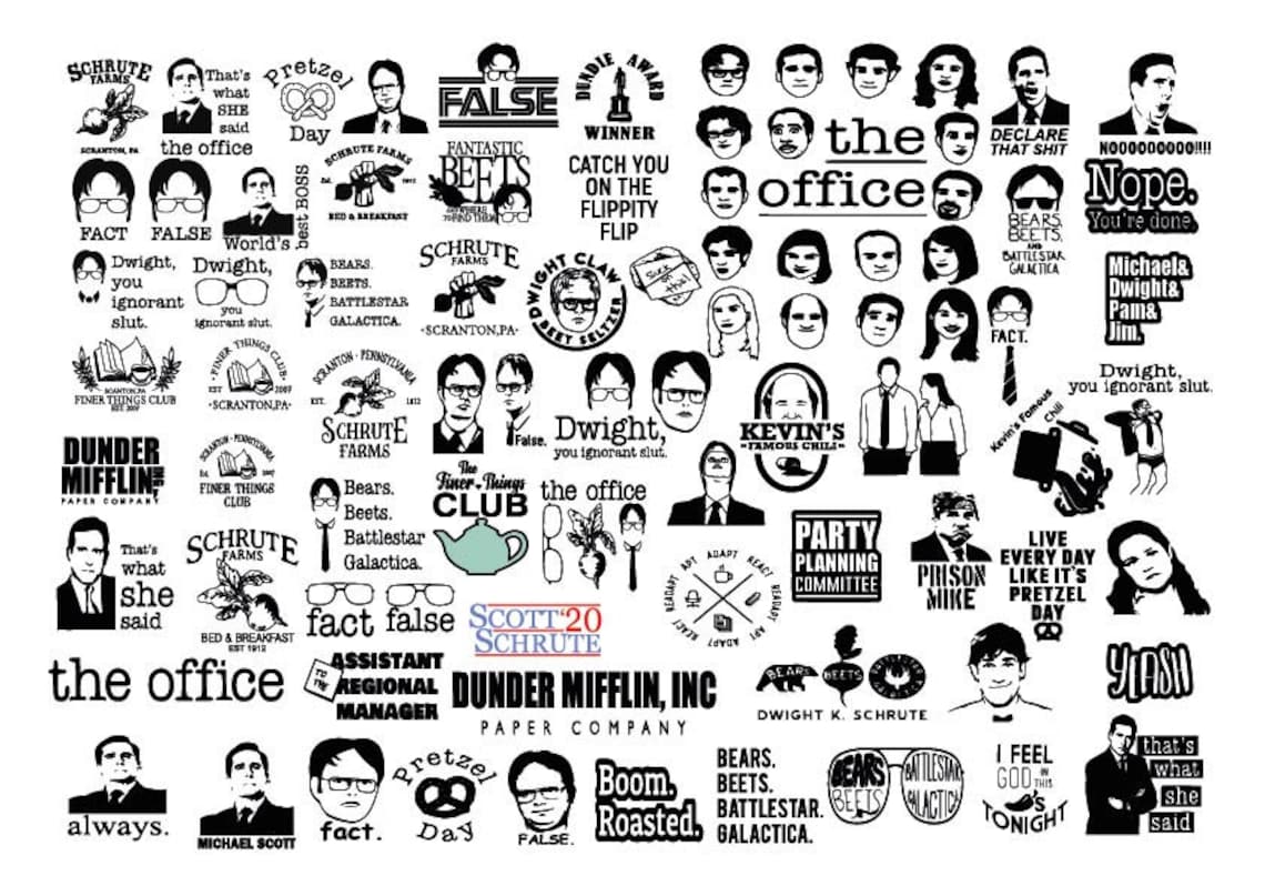 THE OFFICE SVG the Office Bundle Svg the Office Files for - Etsy