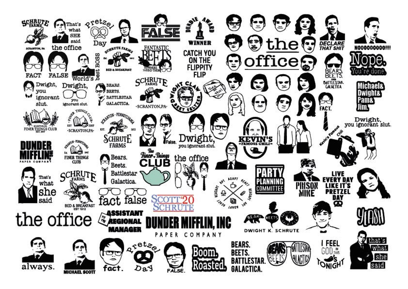 THE OFFICE SVG the Office Bundle Svg the Office Files for - Etsy