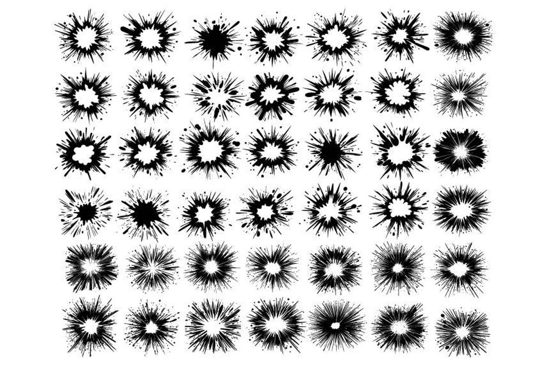Explosions Bundle Svg, Explosion Svg, Explosions Clipart, Explosions ...