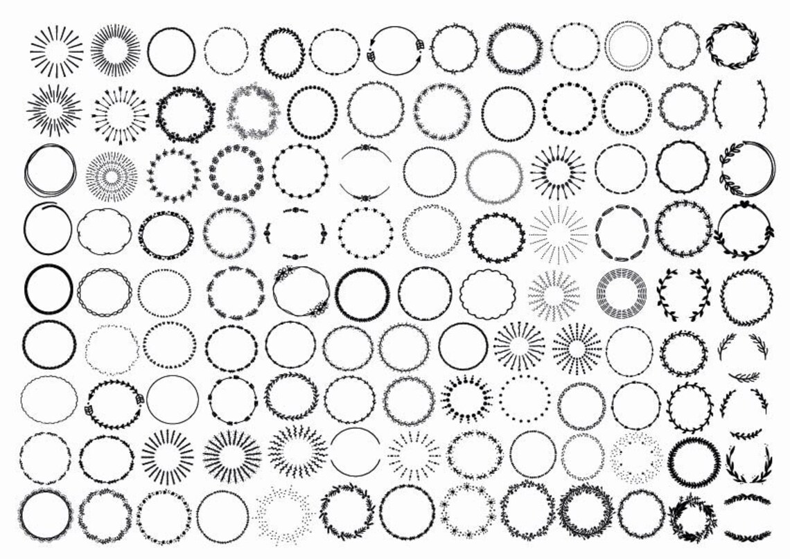 Wreath Svg Bundle , Circle Svg Bundle, Svg Circle Frame, Monogram ...