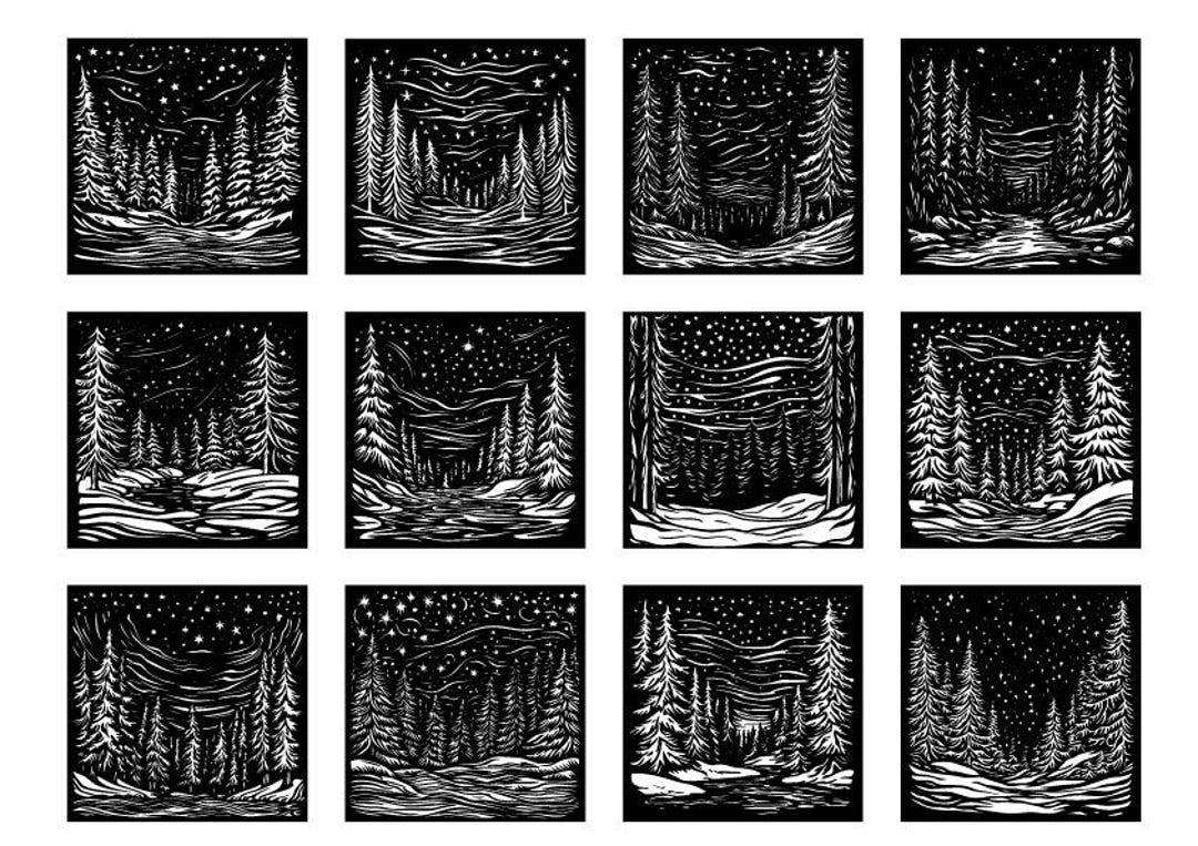 Christmas Scene Svg Bundle, Winter Scene Svg, Christmas Clipart ...