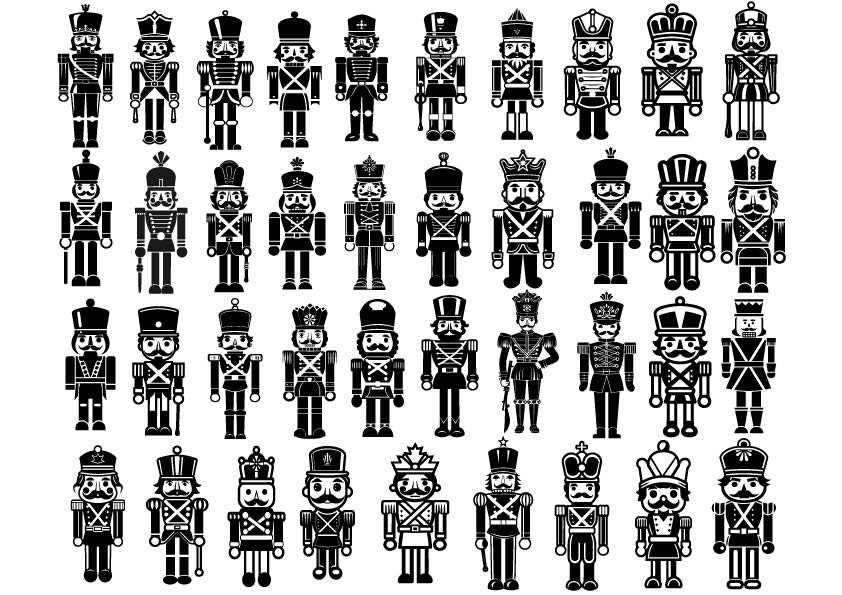 NUTCRACKER SVG, Nutcracker Bundle Svg, Christmas Nutcrackers Silhouette ...