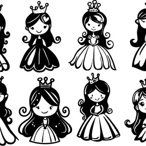 Princess Bundle Svg, Princess Clipart, Princess Cut Files for Cricut ...