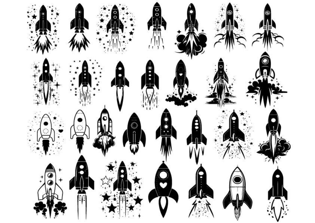 Rocket Bundle Svg, Space Svg, Rocket Ship Svg, Rocket PNG Bundle ...
