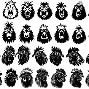 Crazy Chicken Svg, Funny Chicken, Chicken Clipart, Chicken Cut Files ...