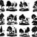 Abstract Park Svg, Park at Night Svg, Bench in Park Svg, Nature Park ...