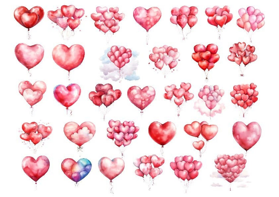 Watercolor Valentines Clipart, Valentine's Day Clipart, Valentines ...