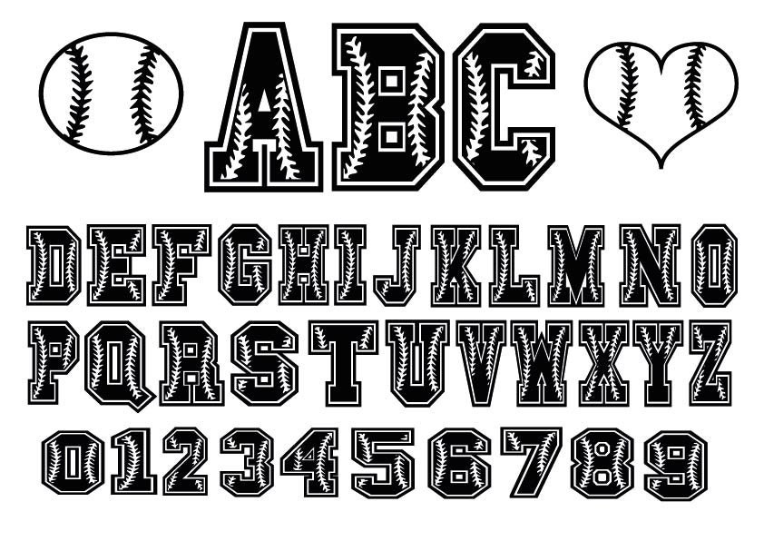 BASEBALL FONT SVG Baseball Stitches Font Baseball Svg - Etsy Canada