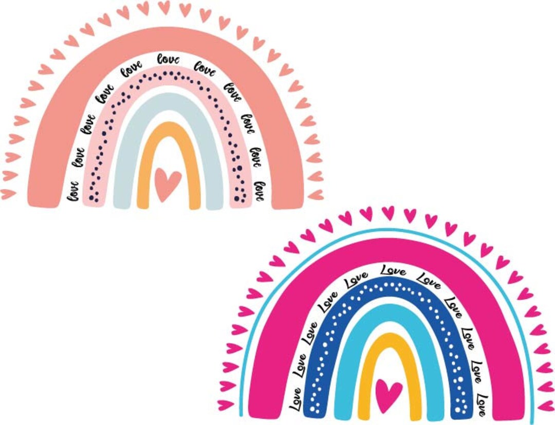 RAINBOW SVG , Boho Rainbow Svg , Rainbow Cricut File , Rainbow Clipart ...