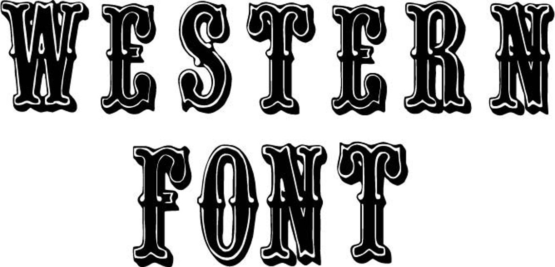 WESTERN FONT SVG, Western Alphabet , Files for Cricut , Digital Art - Etsy