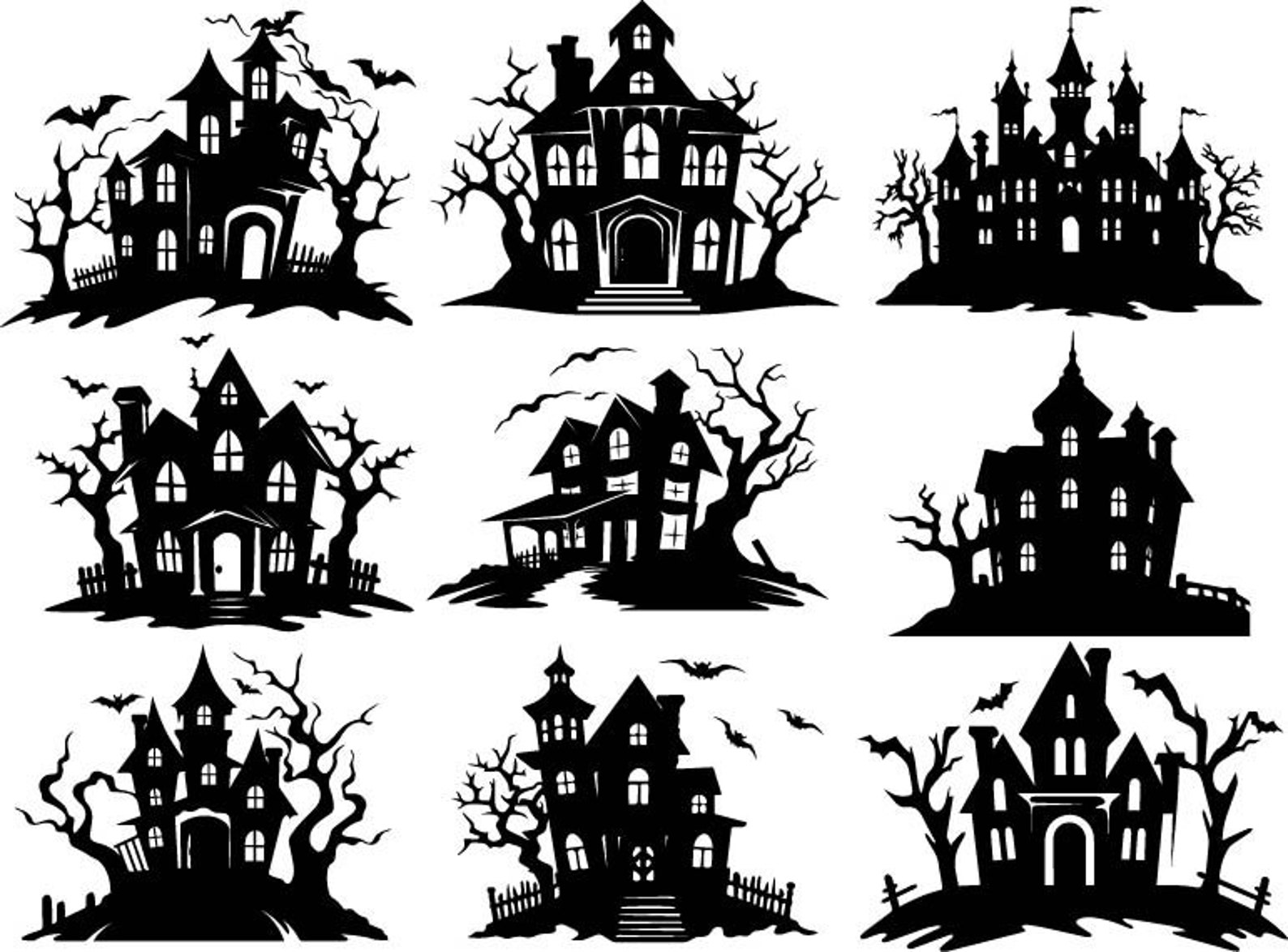 HAUNTED HOUSE SVG , Halloween Bundle Svg, Haunted House Svg Bundle ...