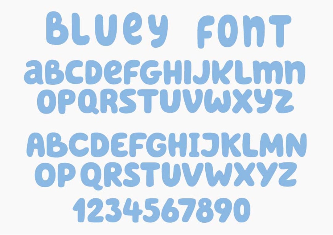 BLUEY Font SVG Bluey Font Cricut Bluey Clipart Bluey - Etsy Australia