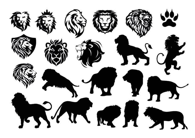 LIONS SVG Lion Bundle Svg Lion Head Svg Lions Cricut - Etsy