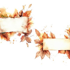 Watercolor Fall Frame Clipart, Watercolor Autumn Frame, Autumn Frames ...