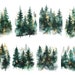 Watercolor Pine Forest, Watercolor Forest Landscapes, Forest Tree ...