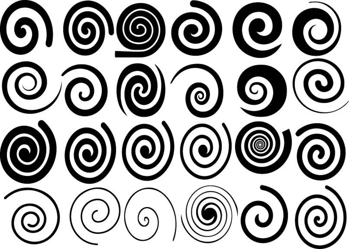Spiral SVG Bundle, Hypnotic Spiral Svg, Spiral Clipart, Swirl Svg ...