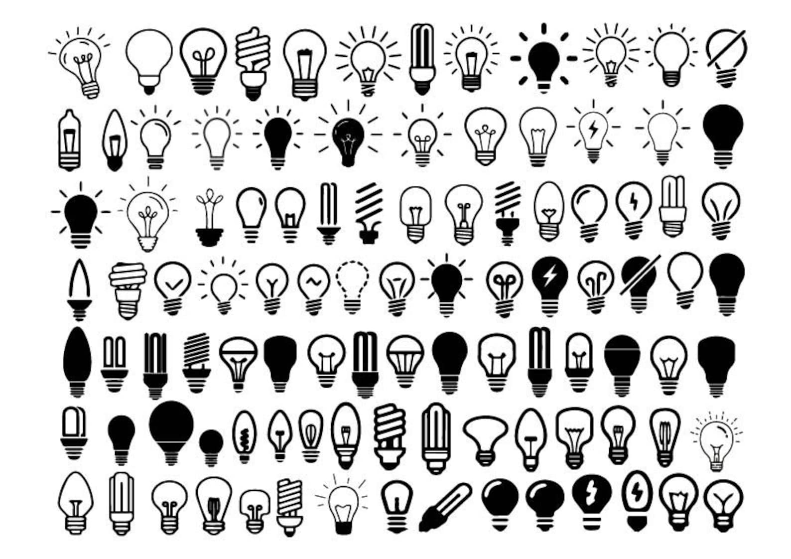 Light Bulb SVG Bundle, Light Bulb PNG Bundle, Light Bulbs Svg, Light ...