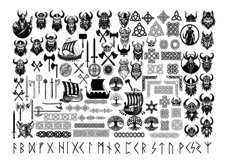 Celtic and Viking Svg Bundle, Valhalla svg, Viking Bundle Clipart ...