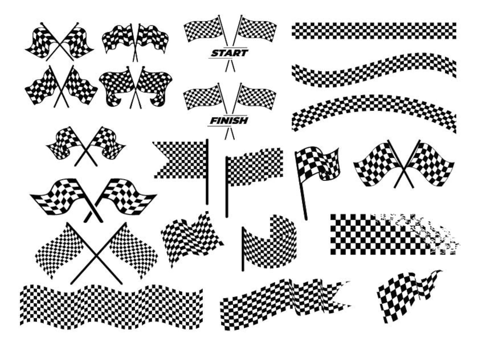 RACING FLAG SVG Checkered Flag Svg Racing Flag Clipart - Etsy