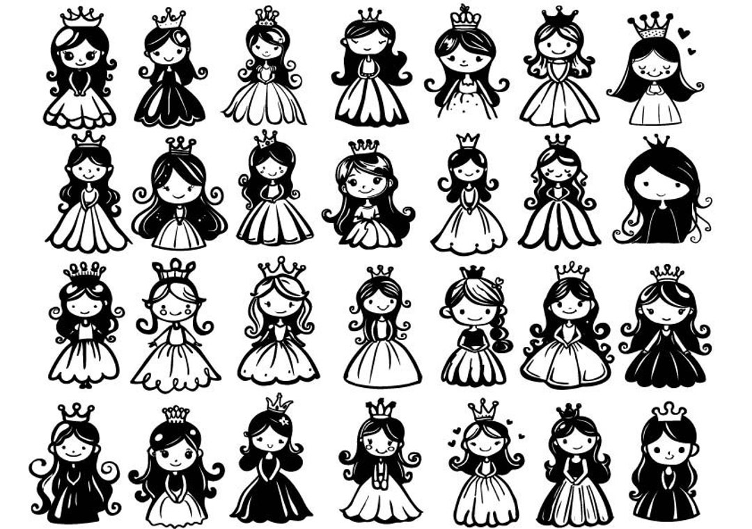 Princess Bundle Svg, Princess Clipart, Princess Cut Files for Cricut ...