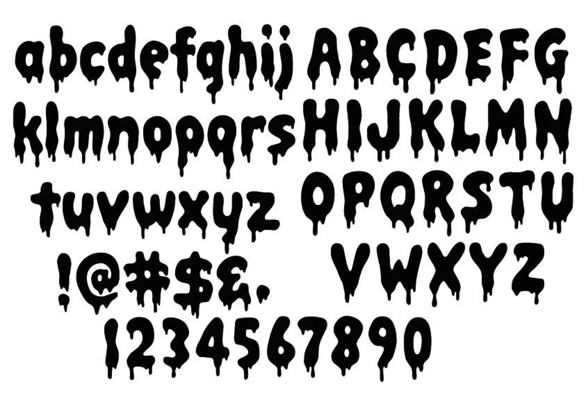 DRIPPING ALPHABET SVG, Dripping Letters Svg,halloween Font Svg,dripping ...